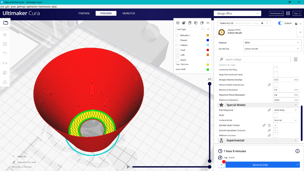 Random lines appearing in Cura spiral mode - UltiMaker Cura - UltiMaker ...