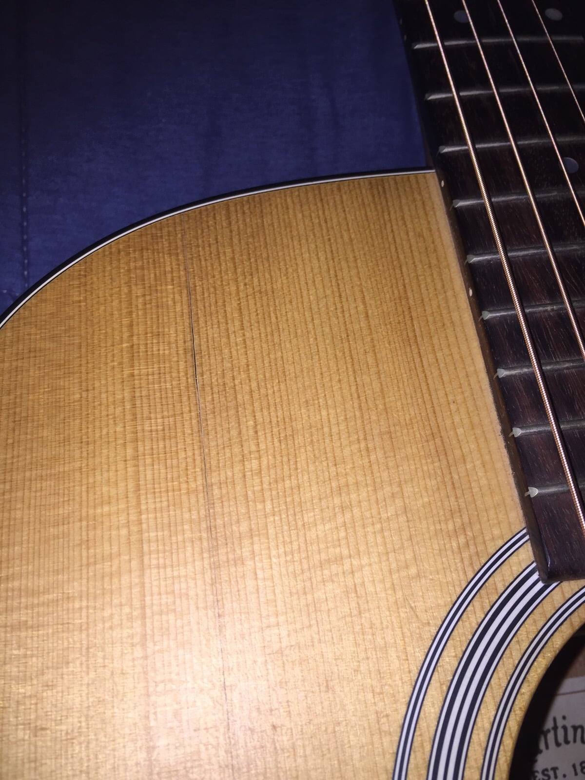 Wow I just discovered this crack on my guitar - Acoustic Guitars ...