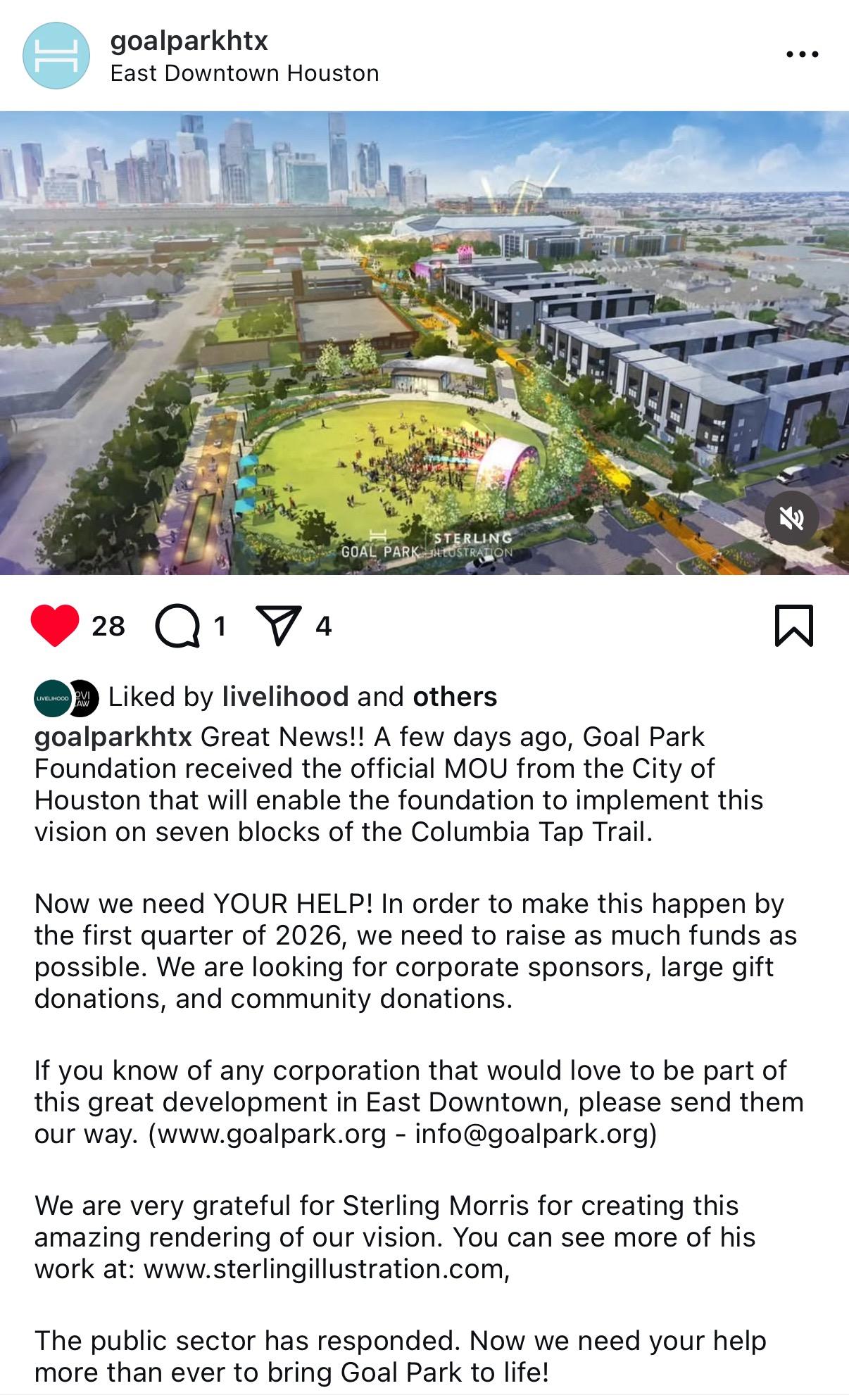 Goal Park: New Park On The Columbia Tap Trail - EaDo, the East End, and ...