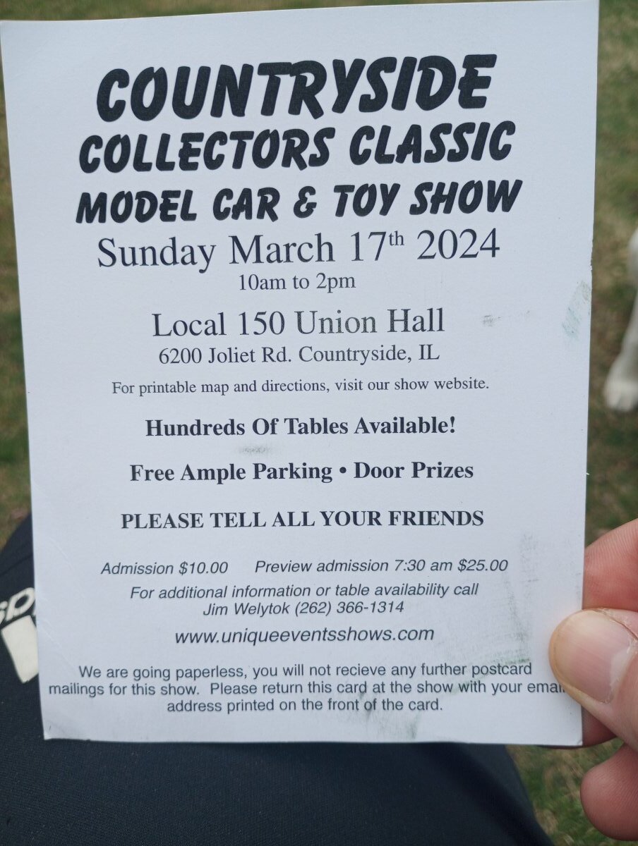 Toy Show Countryside, IL Sunday March 17, 2024 - Events & Clubs ...