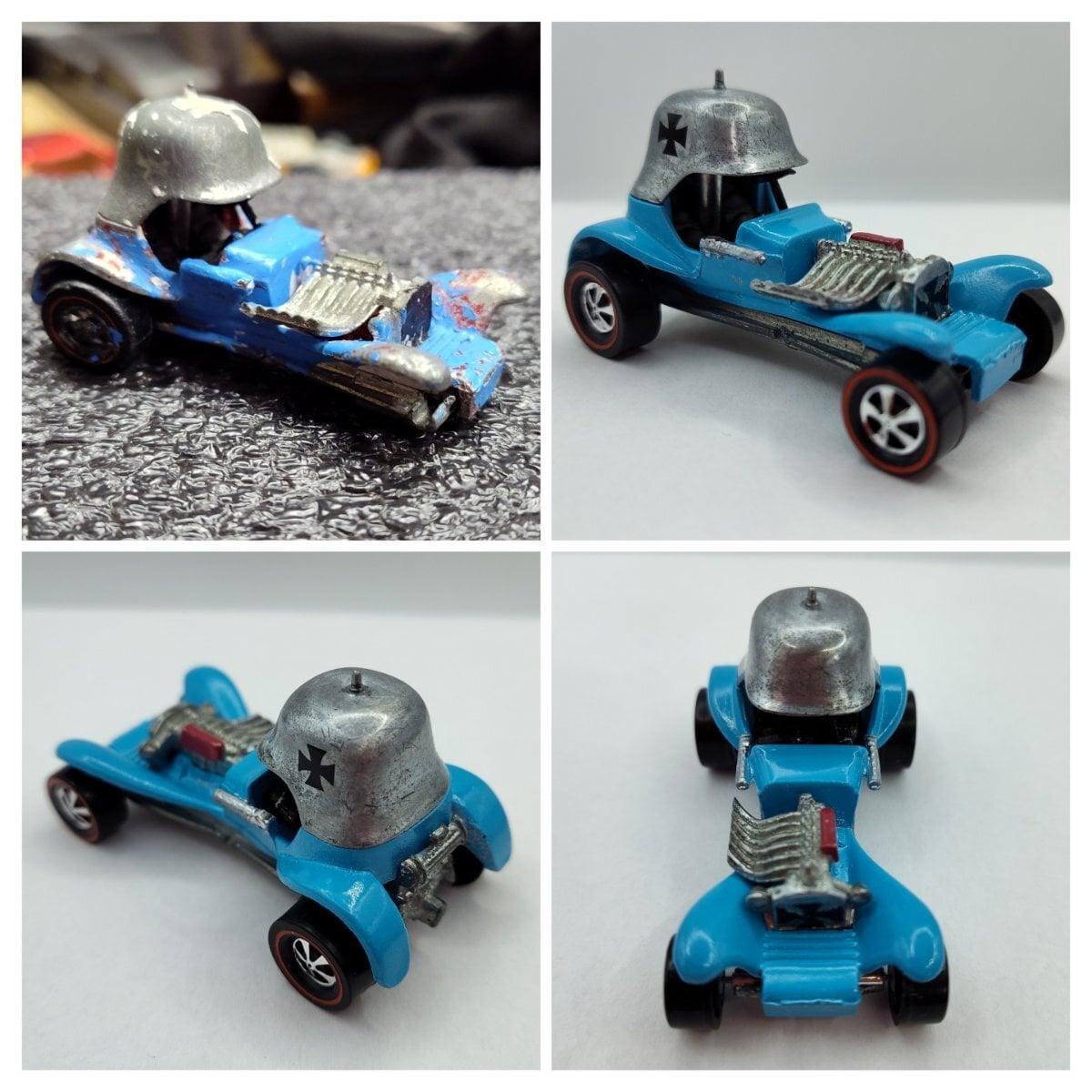Restored Red/Blue Baron - Redline Era Cars - Mattel Creations