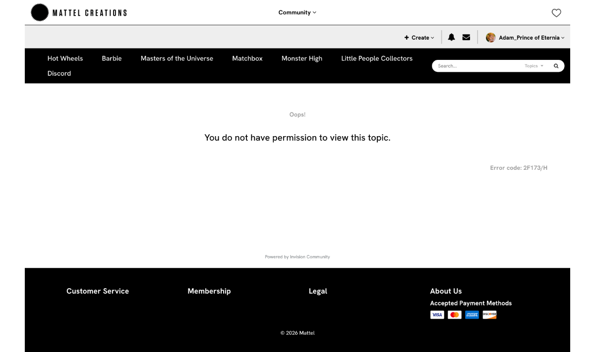 Cannot Enter Club Grayskull Sweepstakes Despite Being Member ...