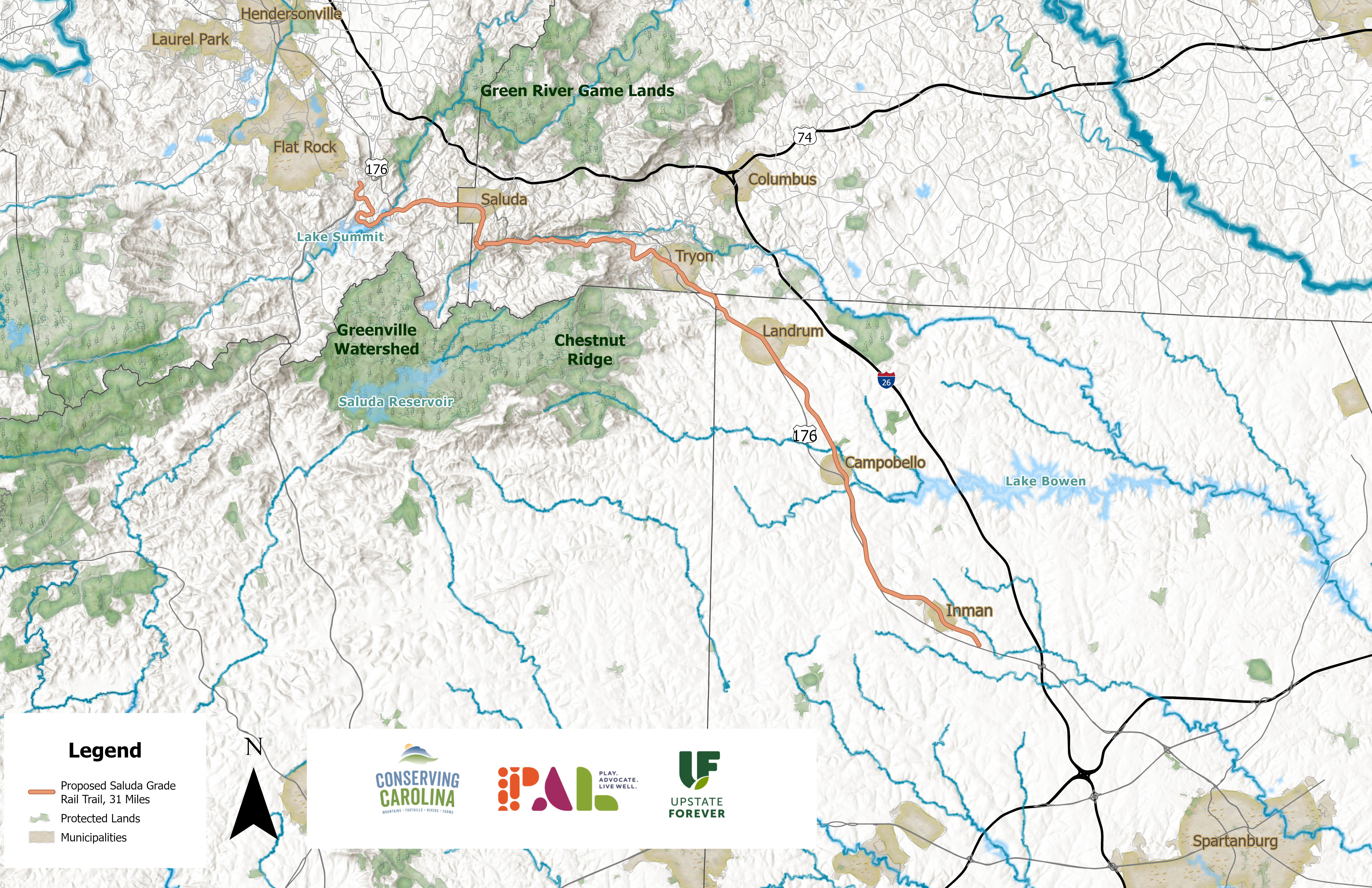 Saluda Grade Trail - Spartanburg - UrbanPlanet.org