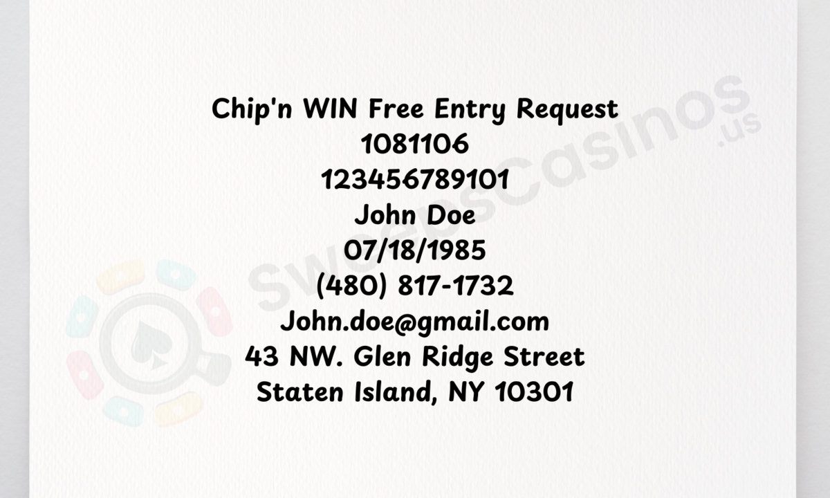 Chip'n WIN envelope write-in guide - How-to guides - SweepsCasinos.US Forum