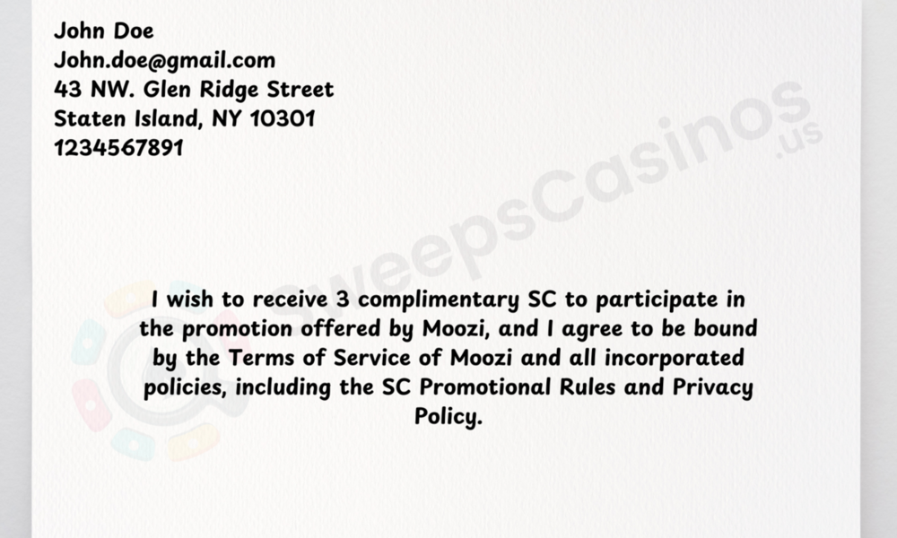 Moozi envelope write-in guide - How-to guides - SweepsCasinos.US Forum
