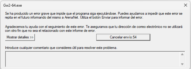 Error launcher Gw2-64.exe - Ayuda técnica y de cuenta - Foros de Guild ...