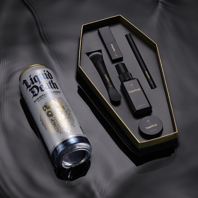 Liquid Death does makeup now, teaming with e.l.f. Cosmetics for 'Corpse ...