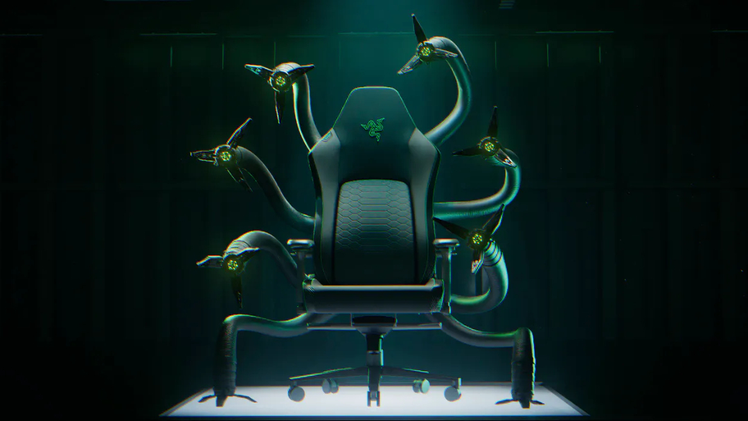 Razer debuts Cthulhu chair, a gaming throne with 8 mean, green ...