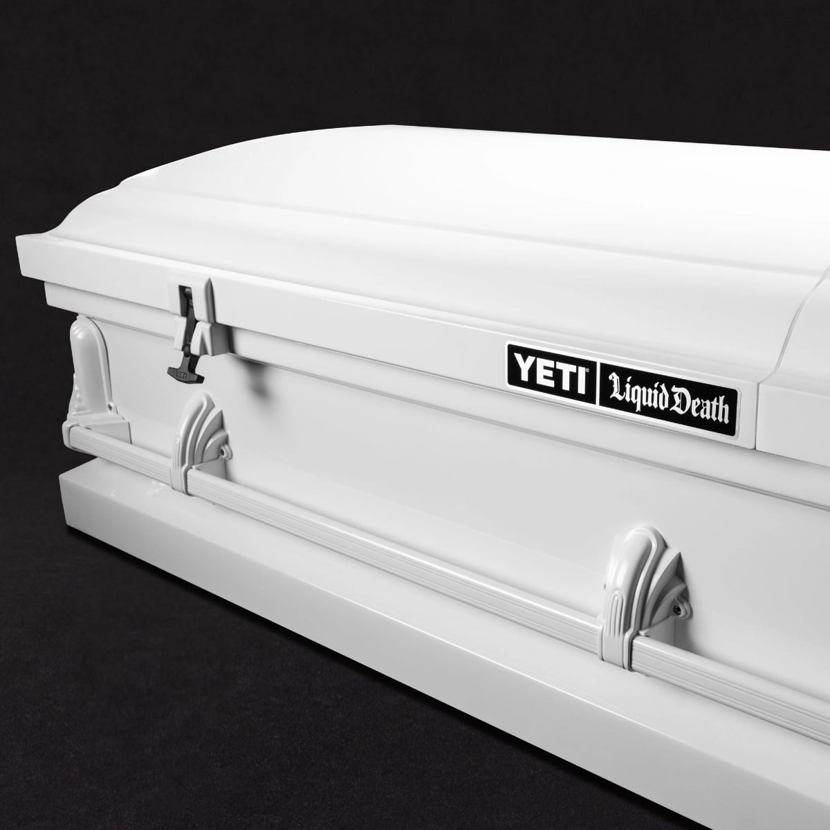 Liquid Death releases life-sized casket… to bury cold drinks in - Ad ...