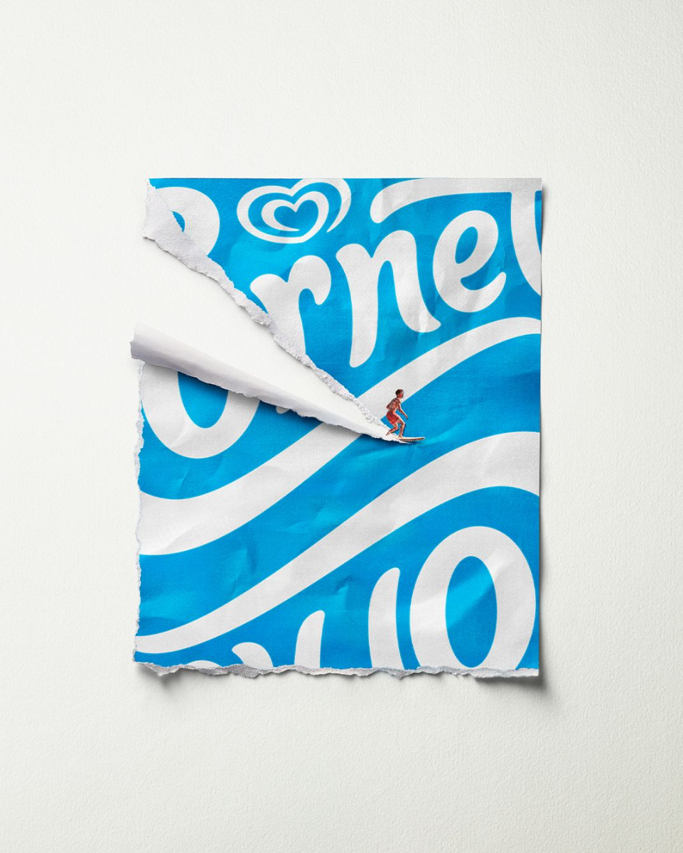 Cornetto eats up the ice cream and leaves the wrapper to create ...
