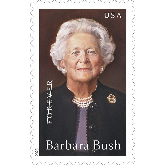 Melania Trump unveils USPS Barbara Bush stamp for late First Lady's ...