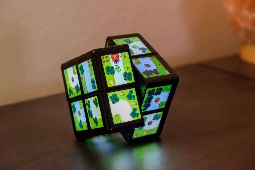 Rubik's twists out cube with apps & LCD screens for utility & double ...