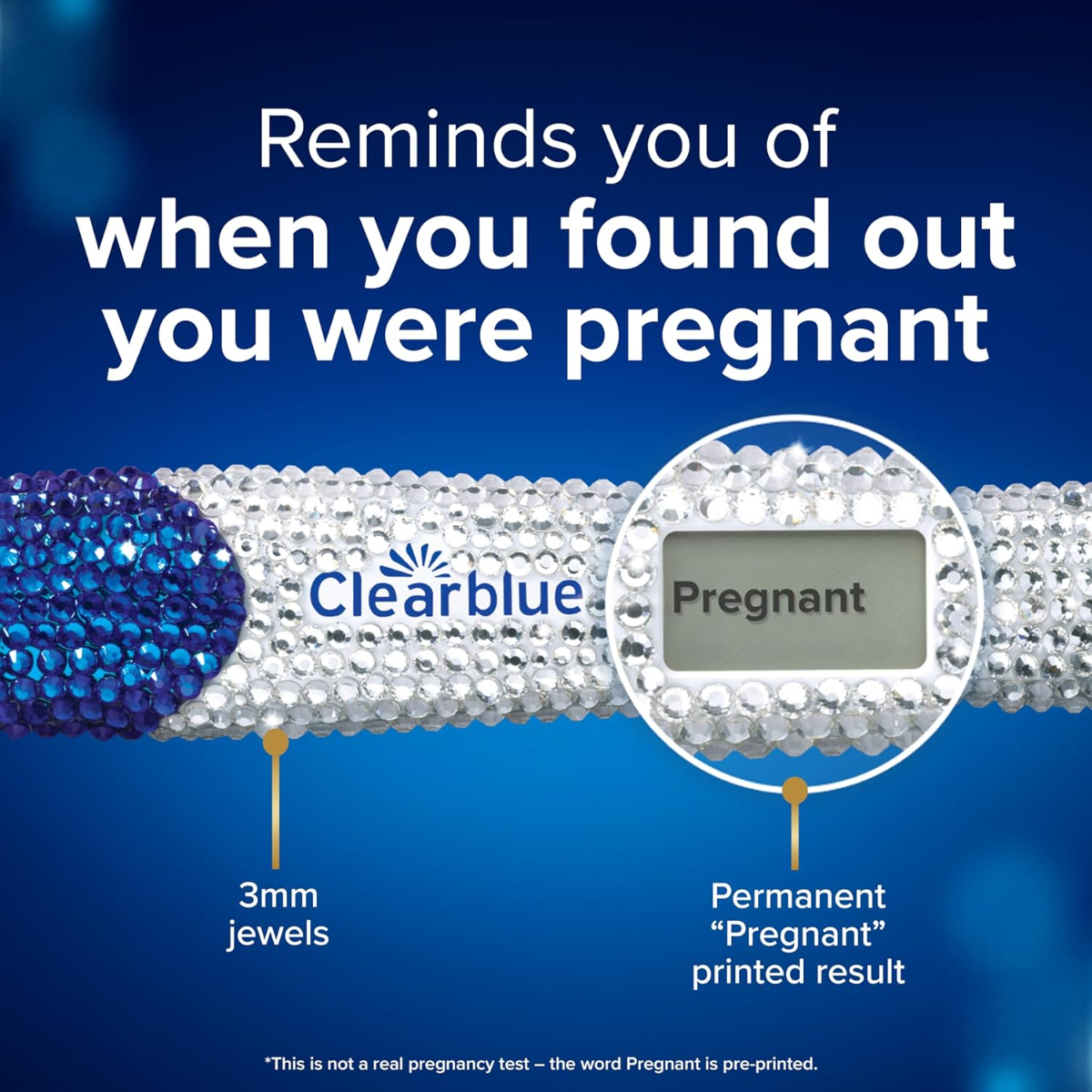 Clearblue crystals the moment with bedazzled pregnancy keepsake stick ...