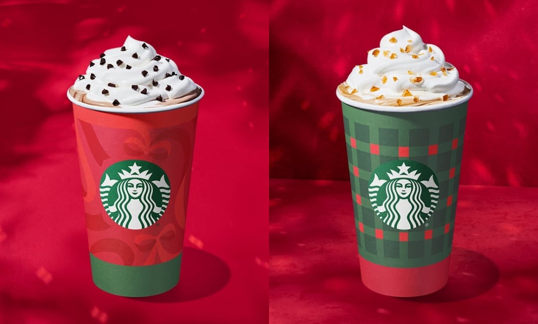 Starbucks ties up the holidays with 2025 festive cup designs & menu ...