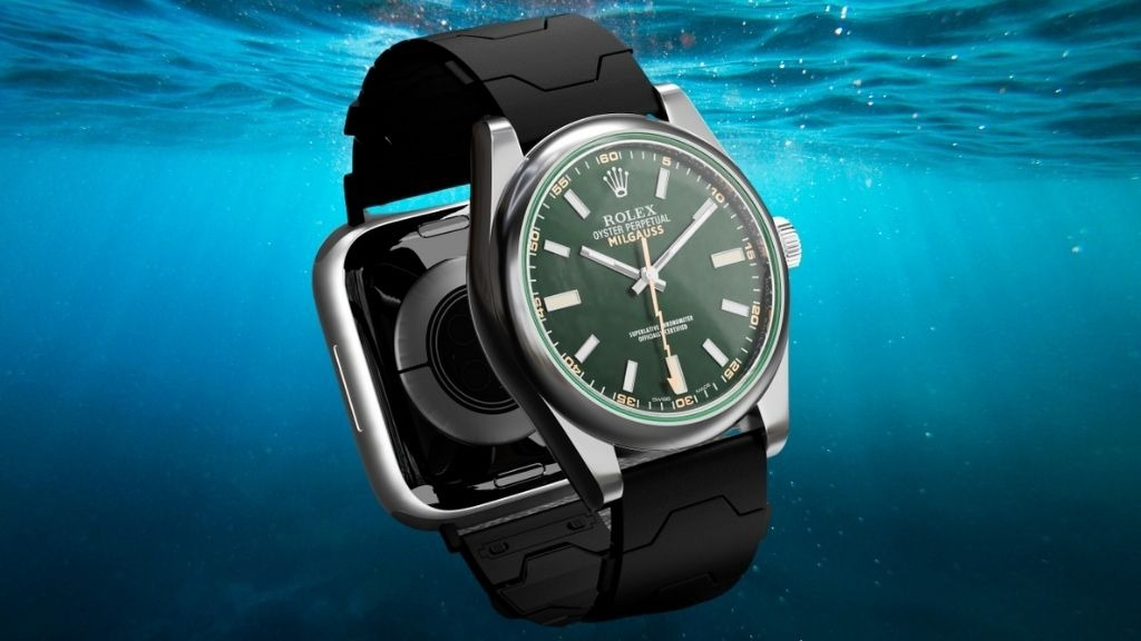 This neat two-sided strap lets a Rolex & Apple Watch coexist on the ...