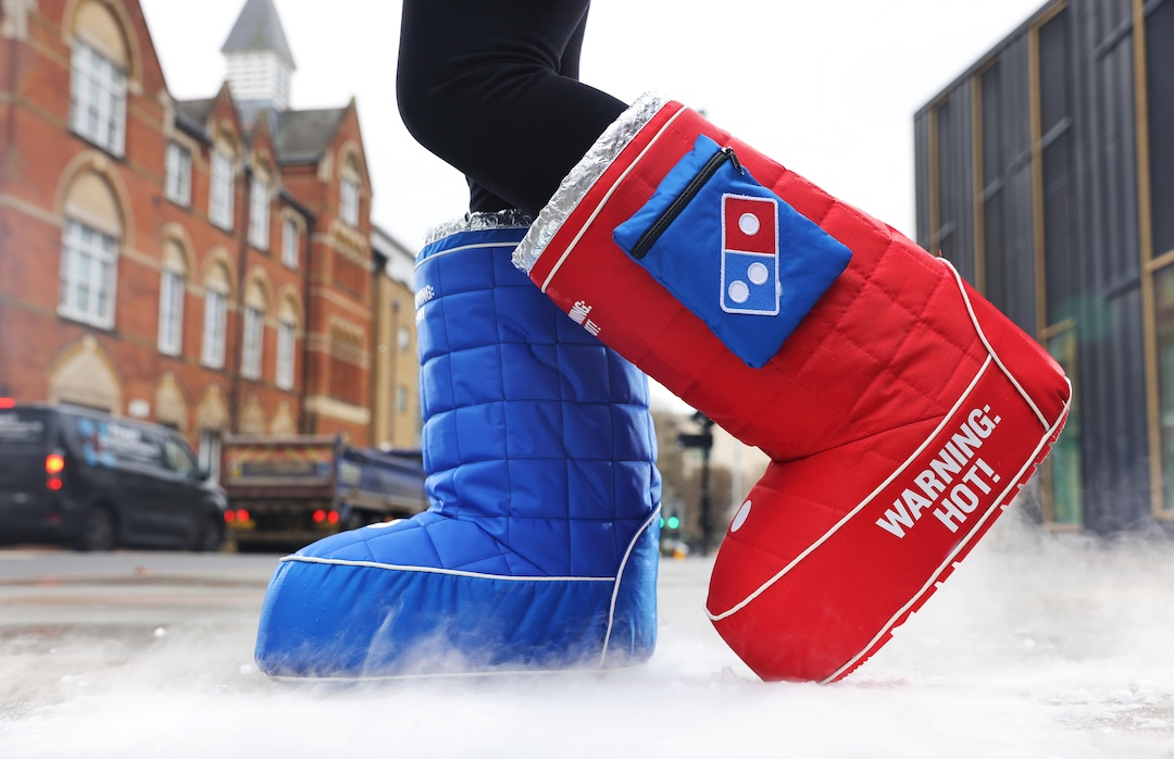 Domino's steps outside the box with pizza-insulated winter boots - Ad ...
