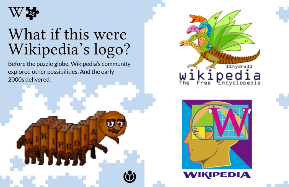 Wikipedia reveals the logo designs that could've been before the puzzle ...