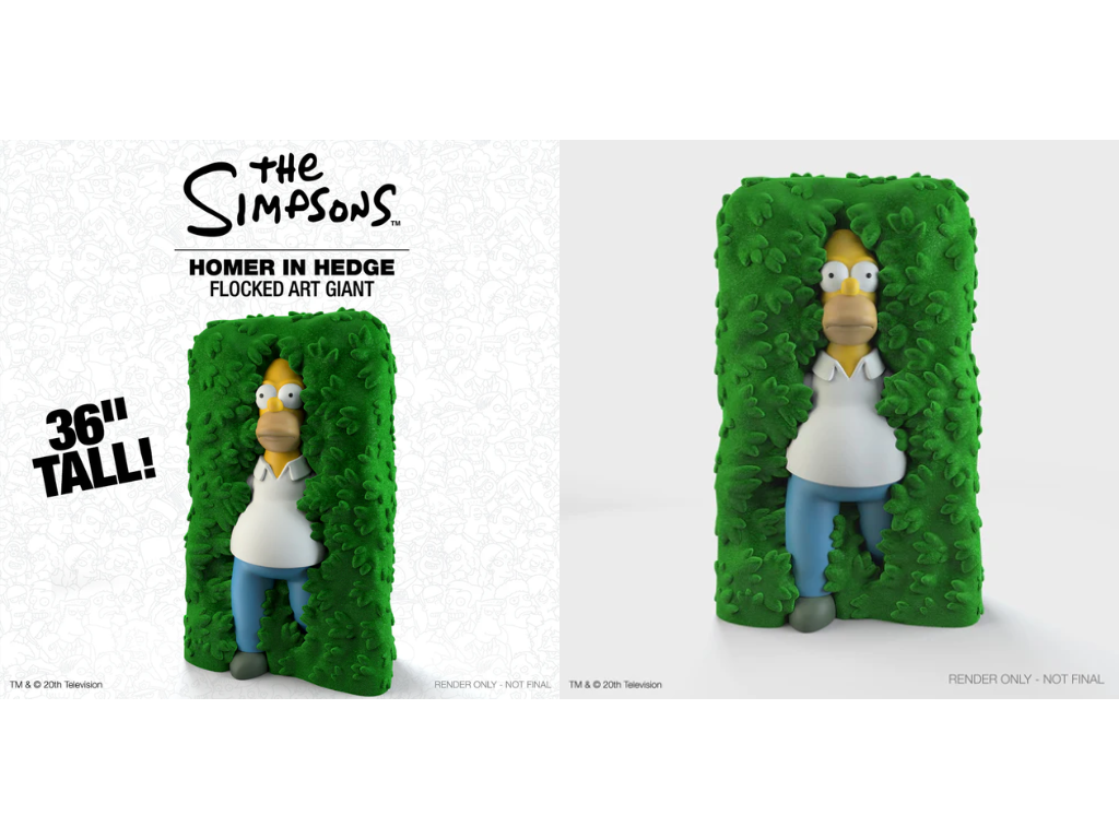 'Homer in Hedge' turns an iconic Simpsons gag into a bold, oversized ...