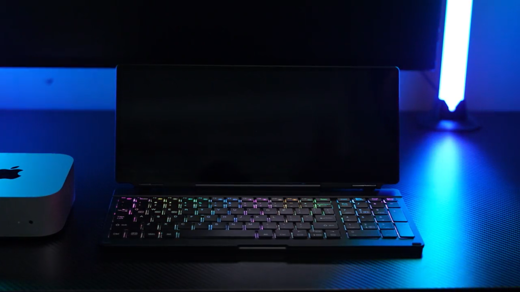 This ultra-thin folding keyboard comes with a built-in 4K touch display ...