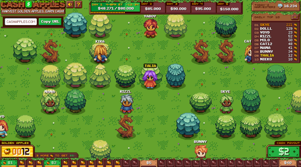 Cash App & MSCHF's retro web game has real money growing on trees with ...