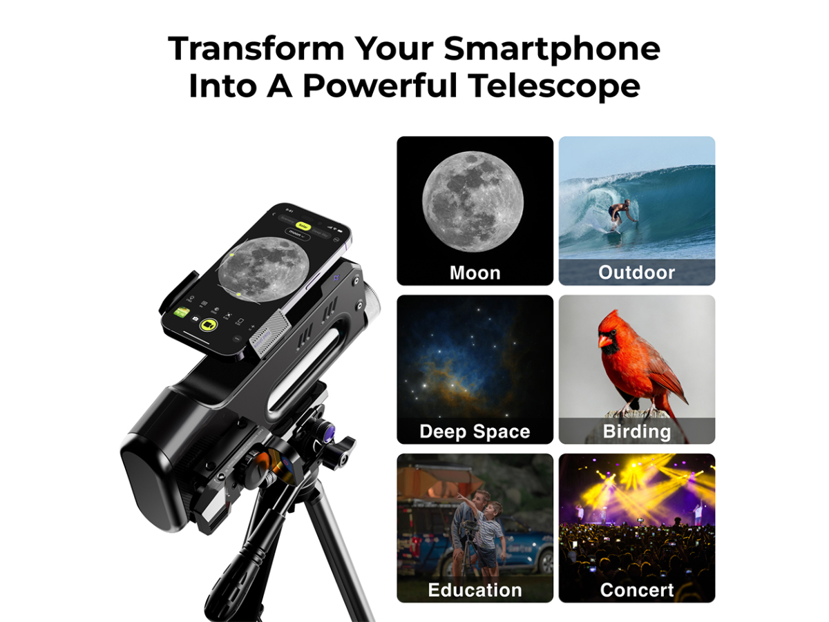 Smartphone-based AI telescope brings astrophotography and sky ...