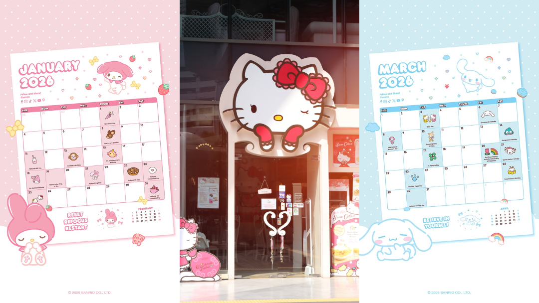 Sanrio brings a new adorable friend to every month with free 2026 ...