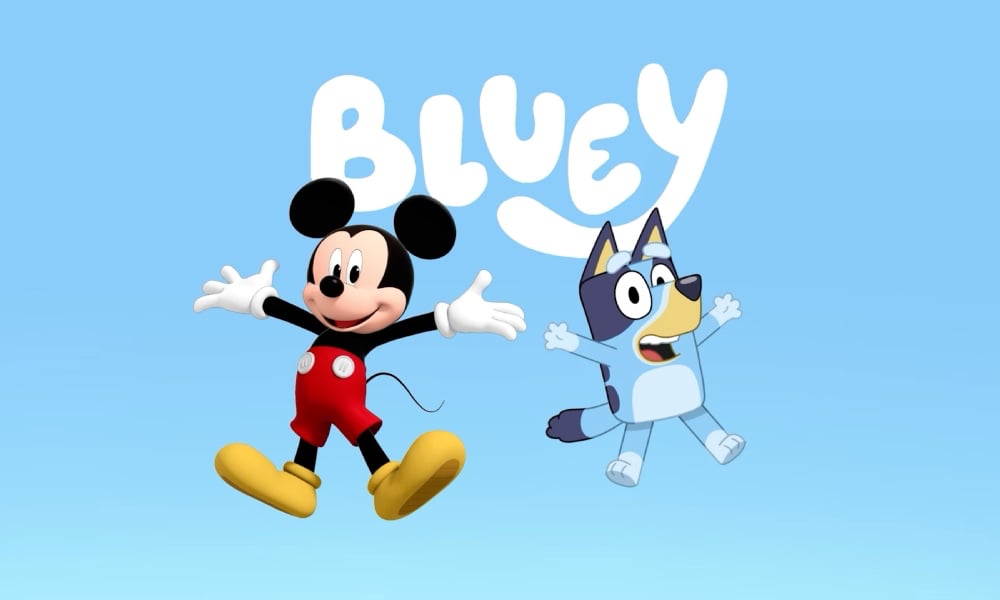 Mickey Mouse jumps into Bluey's world in a playful new Disney+ ...