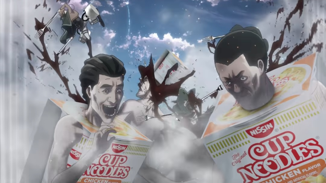 Cup Noodles channels 'Attack on Titan' for animated ramen cup showdown ...