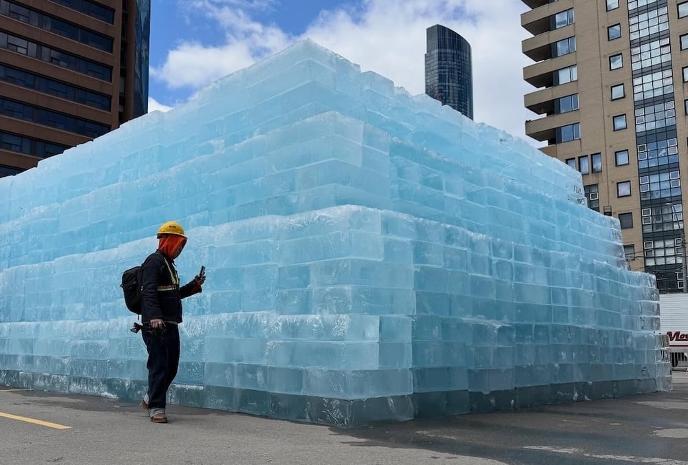 Drake buries his album date inside a massive block of ice, making fans ...