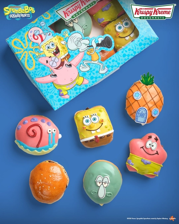 Krispy Kreme floats up SpongeBob SquarePants' world with Krabby Patty ...