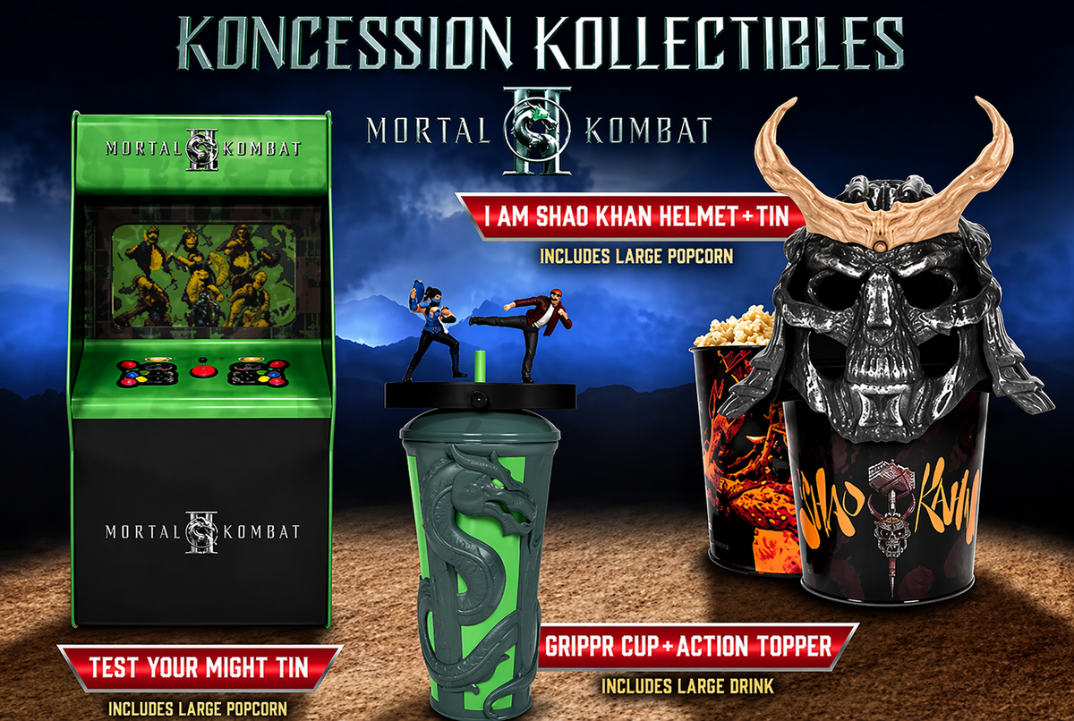 'Mortal Kombat II' popcorn buckets go all out with Shao Kahn's helmet ...
