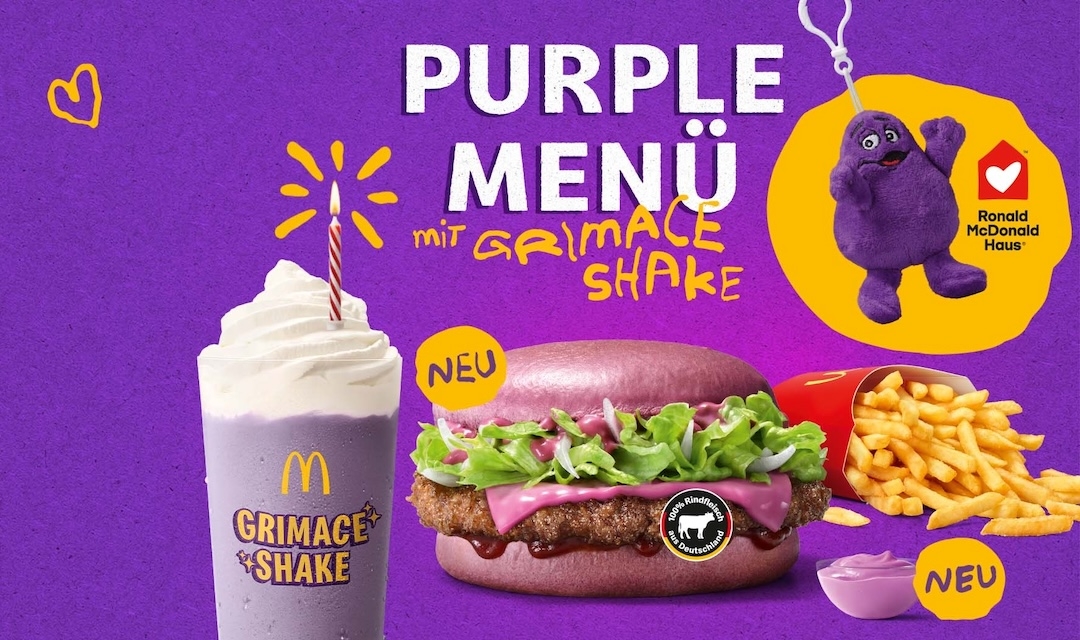 McDonald's goes all-in on Grimace purple, even with a BBQ burger and ...