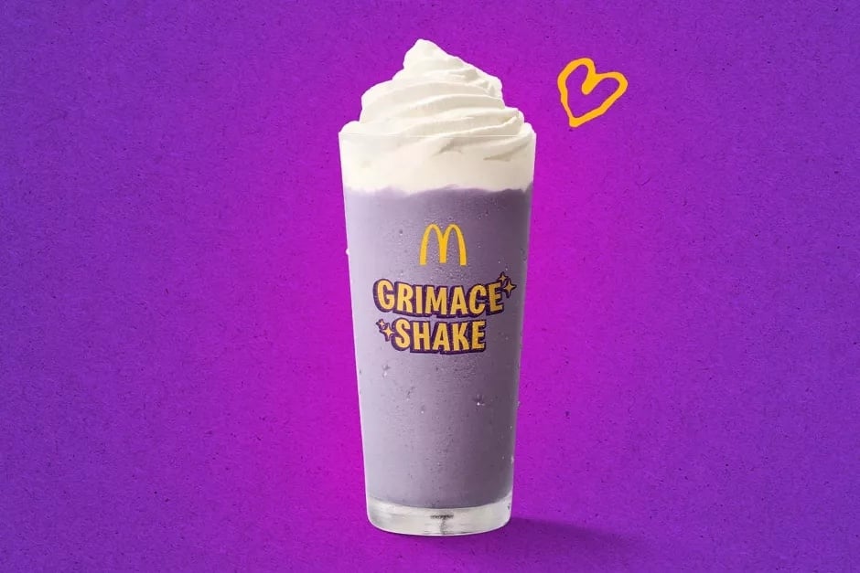 McDonald's goes all-in on Grimace purple, even with a BBQ burger and ...