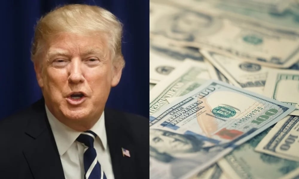 Donald Trump replaces Benjamin Franklin with his face on mock $100 bill ...