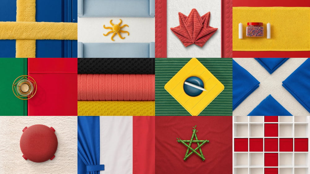 IKEA assembles flags using furniture to stack up on World Cup fever ...