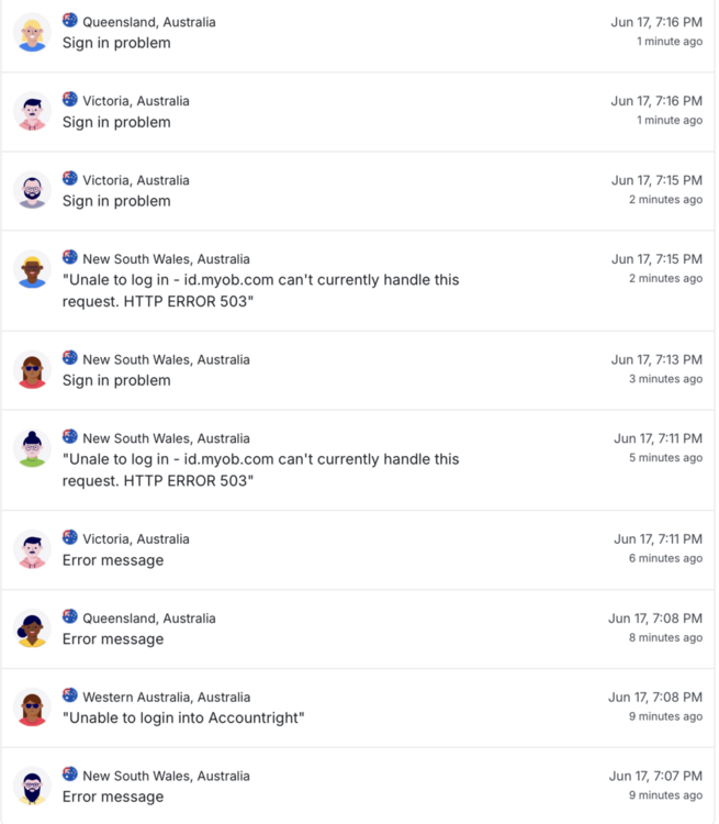 Is MYOB down? [June 18, 2026] - MYOB down? - DesignTAXI Community ...