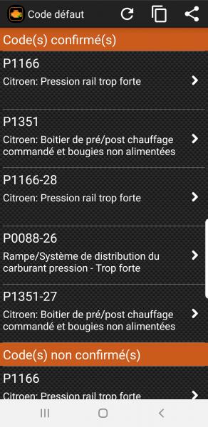 Code defaut en accélération - Codes défauts - PLANÈTE-CITROËN