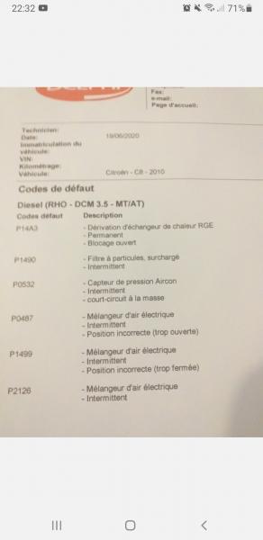Voyant moteur c8 avc code P1499, P0487, P1490 et P14A3 - C8 - PLANÈTE ...