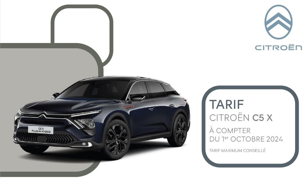 Nouvelle Citroën c5 x : Tarifs Gamme / Caractéristiques techniques (06/ ...