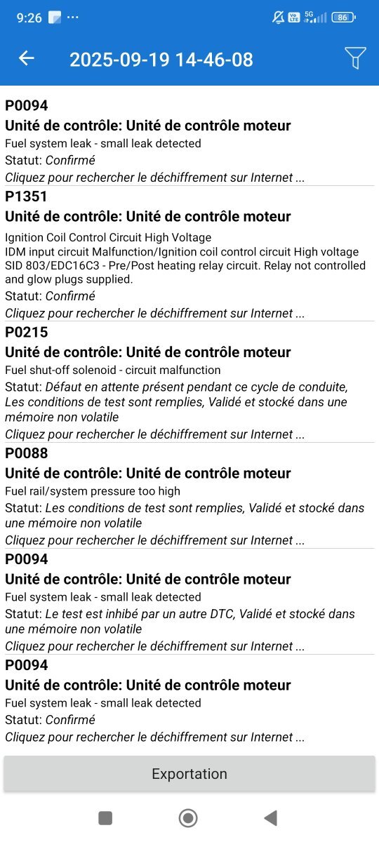 Besoin d'aide défaut OBD2 - Codes défauts - PLANÈTE-CITROËN