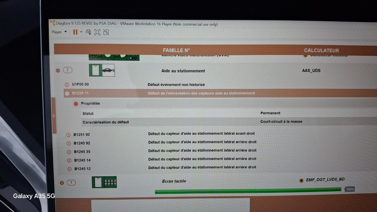 Code Défaut B1229 11 sur système d'aide au stationnement - Codes ...