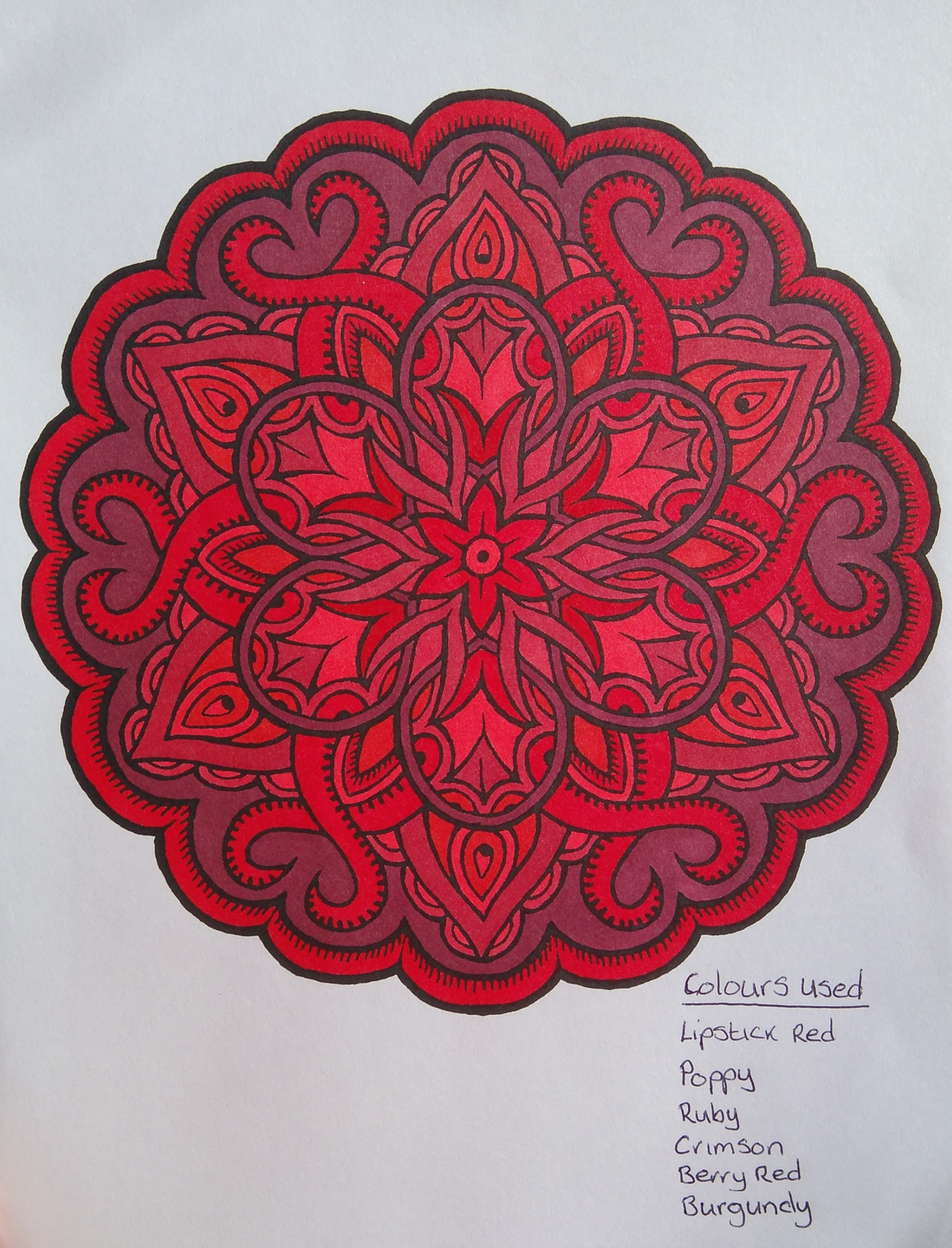 Magical Mandala 5 - Red Mist - FJ Colorists Unite - Free Jinger