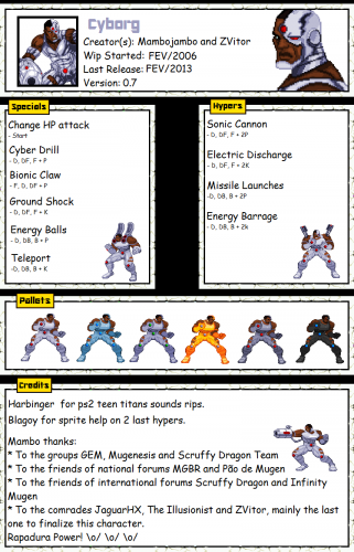 Cyborg - DC Comics - AK1 MUGEN Community