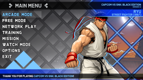 Capcom vs SNK HD Black Edition Screenpack for IKEMEN Go 0.99 (1280x720 ...