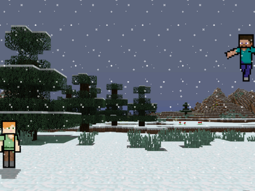 Minecraft // Snowfield stage - Minecraft Stages - AK1 MUGEN Community