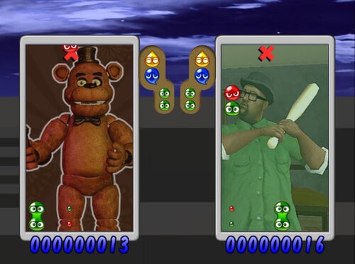 Freddy Fazbear And Shadow Freddy (PuyoPuyo VS) - MISC - AK1 MUGEN Community