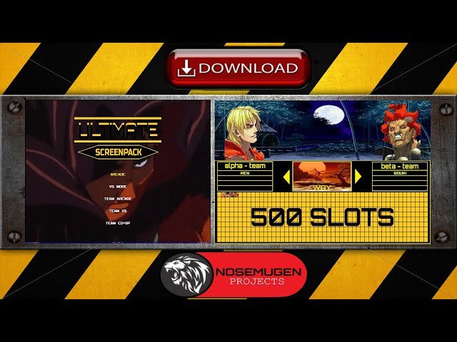 SCREENPACK - ULTIMATE - BY NOSEMUGEN 500 slots[ MUGEN ] - Screenpacks ...