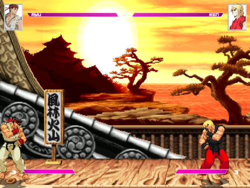 Japan - Suzaku Castle Roofs (Sunset) - Street Fighter Stages - AK1 ...