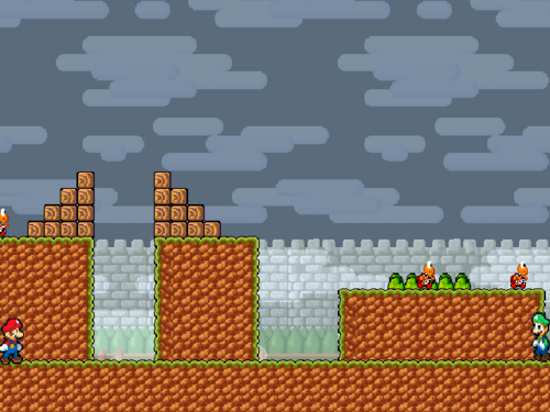 Luigi's Revenge - Courtyard - Super Mario Stages - AK1 MUGEN Community