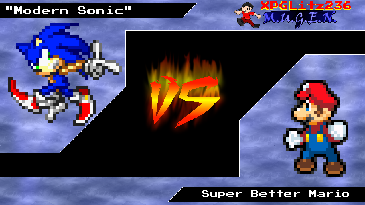 MUGEN Modern Sonic vs Super Better Mario - Mugen Battles - AK1 MUGEN ...